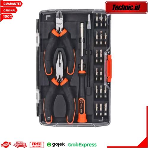 Jual Tactix Set 21 Pcs Obeng Presisi & Tang Precision Tool Set Obeng ...