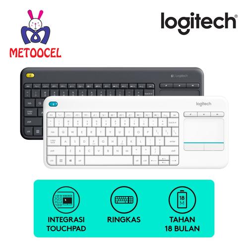 Promo Logitech K400 Plus Keyboard Wireless with Touchpad Dongle Cicil 0 ...