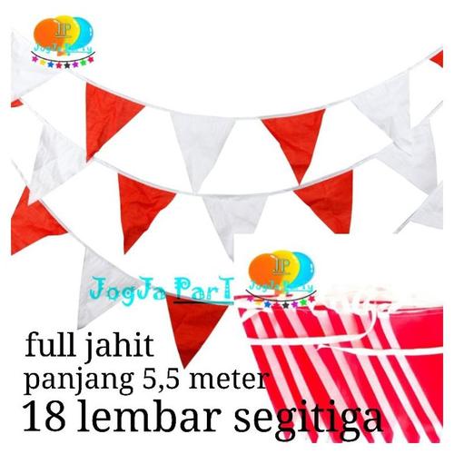 Jual Bendera merah putih (18lembar) bendera renteng umbul umbul bendera ...