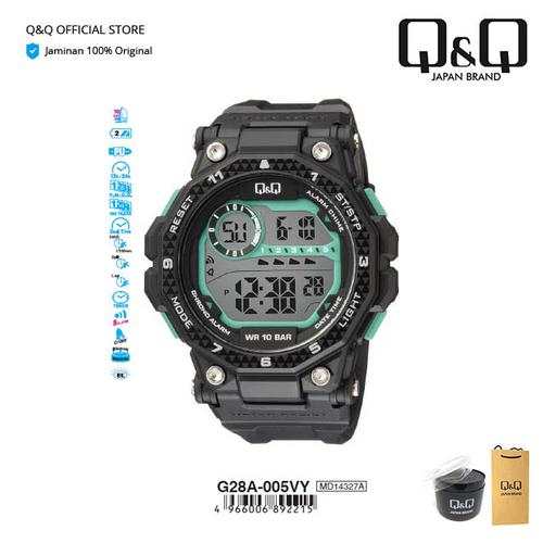 Jual Q&Q QnQ QQ Original Arloji Jam Tangan Pria Digital Rubber Karet ...