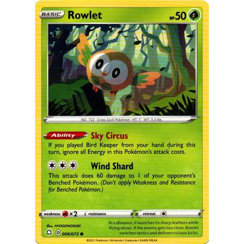 Jual Rowlet - 006/072 English Pokemon Original TCG 2021 - Kota ...