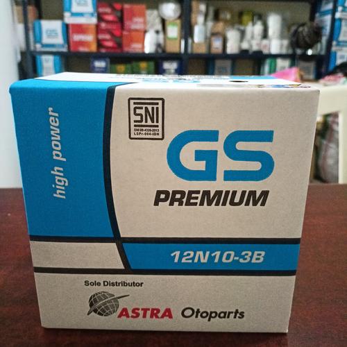 Jual Aki Accu Basah GS 12N10 3B Astra Otoparts / GS 12N103B 10Ah 12V / Aki Thunder Binter Vespa ...