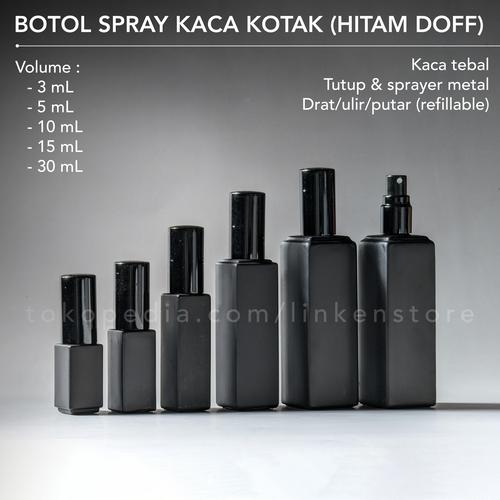 Jual Botol Spray Parfum Kaca HITAM DOFF Matte - Vial Discovery Set Size ...