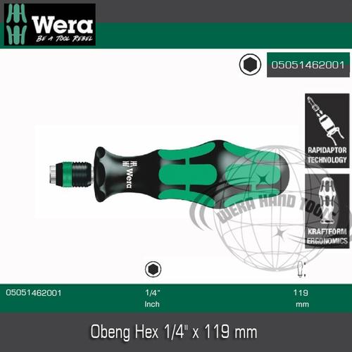 Jual Obeng Hex 1/4" x 119 mm Wera 05051462001 816 R Bitholding ...