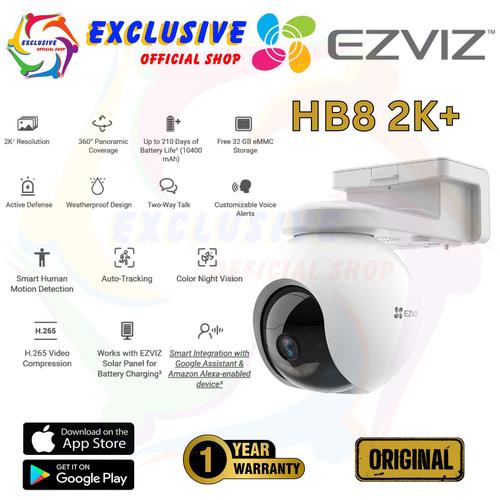 Jual EZVIZ HB8 2K+ 4MP Smart Home Camera CCTV Outdoor Rechargeable ...