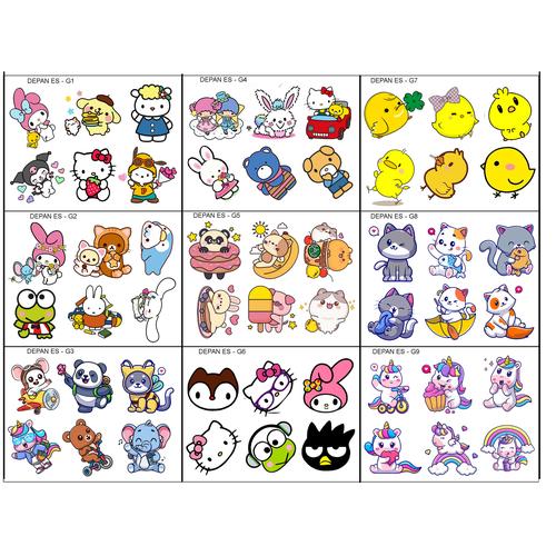 Jual Edible Stamp Mini Economic Pack Stiker Makanan Stiker Bento Stiker ...