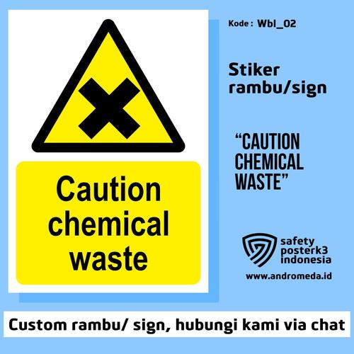 Jual Stiker Vinyl Sign Rambu K3 Waspada Limbah Bahan Kimia - 40x30 cm ...