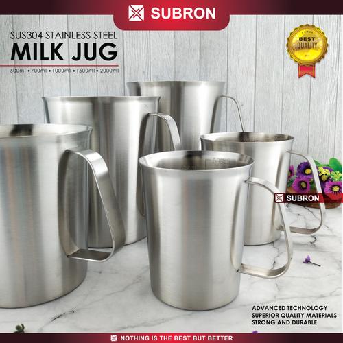 Jual SUBRON Milk Jug sus 304 Pitcher Stainless Gelas Ukur Takar - 500ML ...