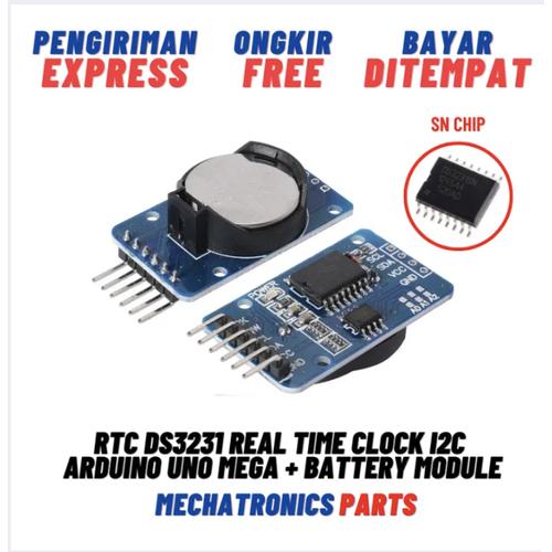 Jual RTC DS3231 REAL TIME CLOCK I2C ARDUINO UNO MEGA BATTERY MODULE - Kota Bandung ...