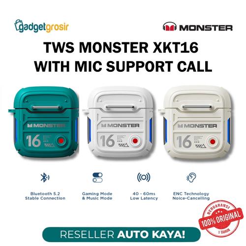 Jual TWS Monster XKT16 True Wireless Bluetooth V5.3 Earbuds Headset ...