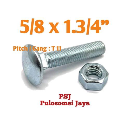 Jual Baut Mur CB 5/8 x 1.3/4" / Baut Mur Payung / Baut Mur Bemper ...