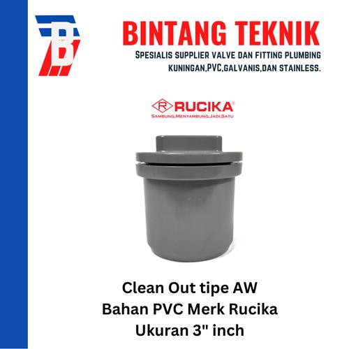 Jual Clean Out / Tutup Septic Tank PVC Rucika 3" inch AW (Tebal ...