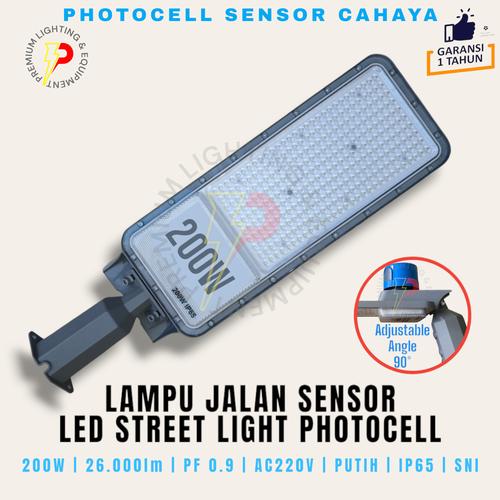 Jual Lampu Jalan LED 200W PJU Sensor Cahaya street light Photocell 200 ...