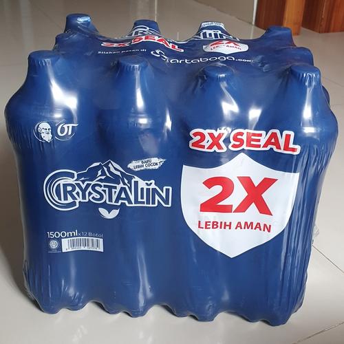 Jual Crystaline Air mineral minuman botol 1500ml ( 1 dus isi 12 ...