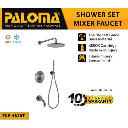 Jual PALOMA FCP 1829T Shower Tanam Concealed Set Keran Kran Panas Dingin - Kota Bandung - Golden ...