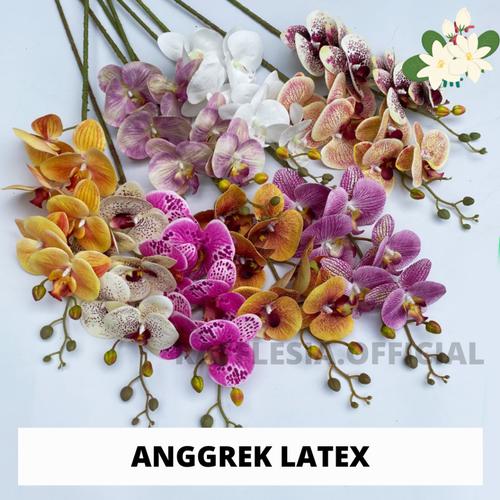 Jual Bunga Anggrek Latex Premium Tebal Orchid Flower Real Touch - Green ...