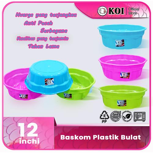 Jual Koi Official - Baskom Plastik bulat Serbaguna Anti Pecah 12 Inchi ...