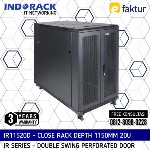 Jual IR11520D Rack Server 20U 1150mm Double Swing Perforated INDORACK ...