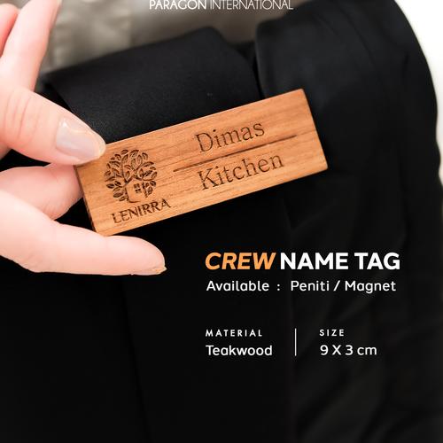 Jual Name/Pin Tag Kayu Custom Grafir Nama & Logo |Pin Tag Cafe ...
