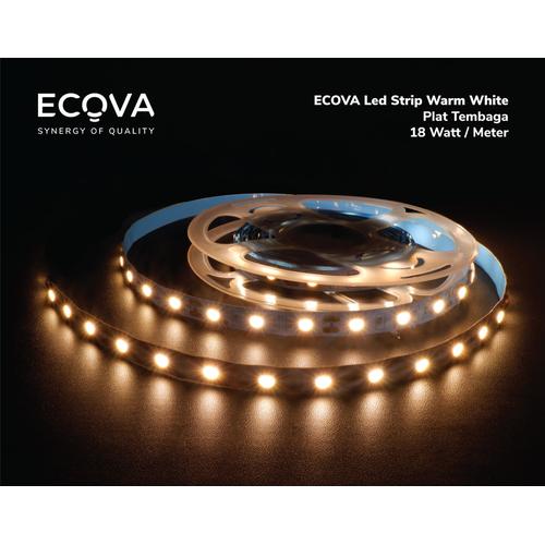 Jual ECOVA LAMPU LED STRIP 2835 5M 12V 3000K - Jakarta Barat - LED ...