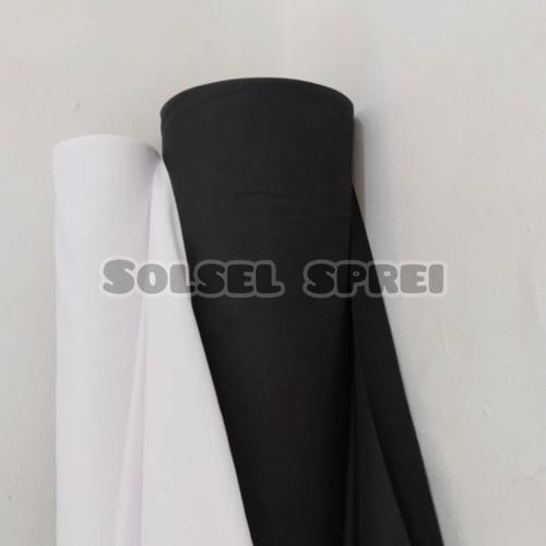 Jual Kain polos meteran putih dan hitam lebar kain 240cm ukuran 10 x 2 ...