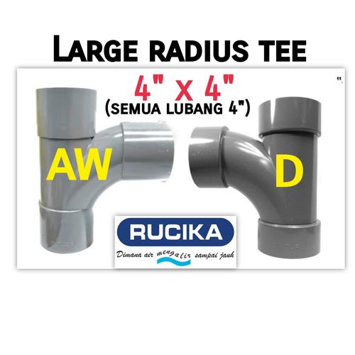 Jual Large radius tee 4 inch D / AW Rucika Tee Y 90 derajat 4" inch Tee yee Ty Tee T way 4 x 4 ...
