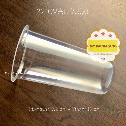 Jual Gelas Plastik Es Teh Solo 22 oz / Cup Oval 22oz isi 50pcs - Kota ...