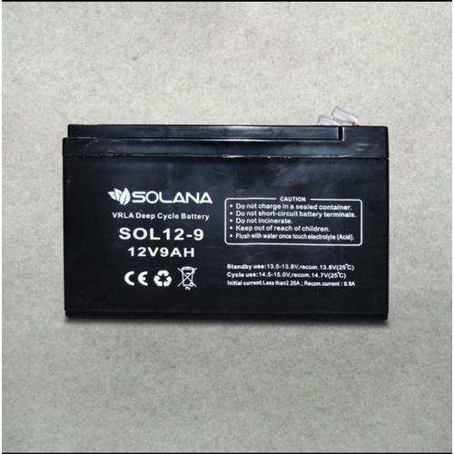 Jual Solana Battery 9AH 12V | Aki Solana | Aki Solar Panel | Baterai ...