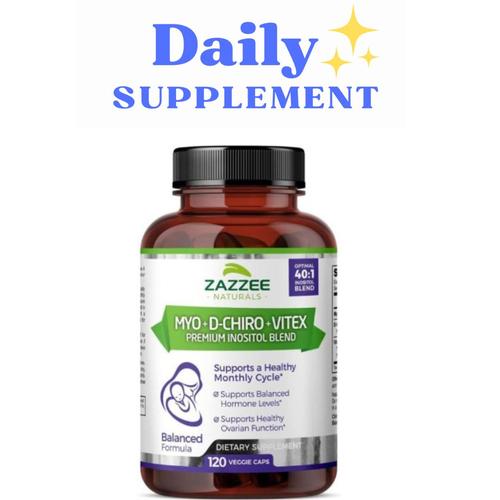 Jual Zazzee Myo+D-Chiro+Vitex - Premium Inositol Blend - 120 Capsules ...