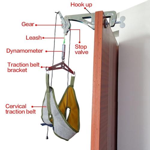 Jual Alat Terapi Traksi Leher Tarik Relaksasi Otot + Clamp Daun Pintu ...