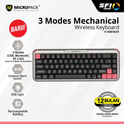Promo MICROPACK KEYBOARD WIRELESS - LIFESTYLE - 3 MODES MECHANICAL ...