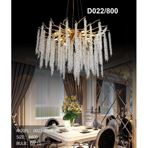 Promo SL022-800 LAMPU GANTUNG PLAFON HIAS KRISTAL GOLD MINIMALIS ELEGAN RUANG TAMU MEJA MAKAN ...