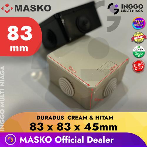 Jual Duradus Masko 83x83x45mm PVC Junction BOX Hitam Putih Cream ...