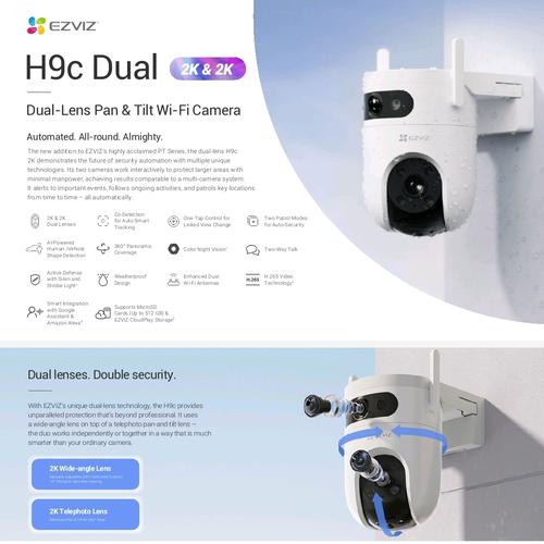 Jual Ezviz H9c Dual Lens (3MP+3MP) Smart Ipcam Outdoor PTZ Patrol Mode ...