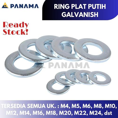 Jual Ring Plat Putih Galvanis M3 M4 M5 M6 M8 M10 M12 M14 M16 M18 M20 ...