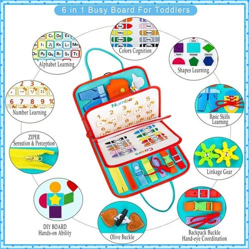 Jual Mainan Busy Board Montessori Edukasi Sensor Motorik Anak Preschool ...