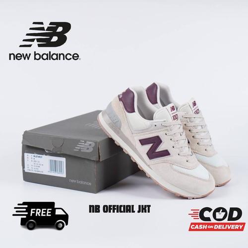 Jual SEPATU NEW BALANCE 574 MOONBEAM BURGUNDY UNISEX 100% BNIB - 36 ...