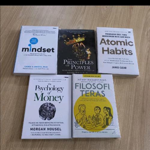 Jual 5 buku motivasi populer mindset the principles of power atomic habits the psychology of ...