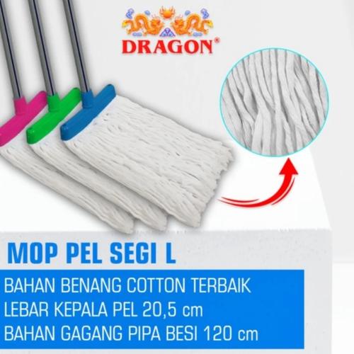 Jual Alat Pel Dragon Ukuran Jumbo 18 BENANG halus+ GAGANG/Kain Pel ...