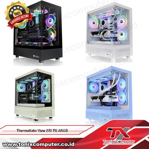 Promo Thermaltake View 270 TG ARGB Black Mid Tower Chassis | Casing PC ...