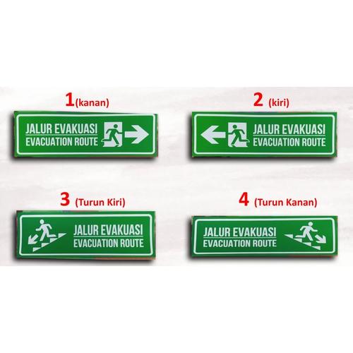 Jual AKRILIK JALUR EVAKUASI SIGN / RAMBU GLOW IN THE DARK 30X10 ...