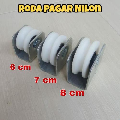 Jual RODA PAGAR NILON RODA PINTU GERBANG (BEARING BARU) RODA NILON ...