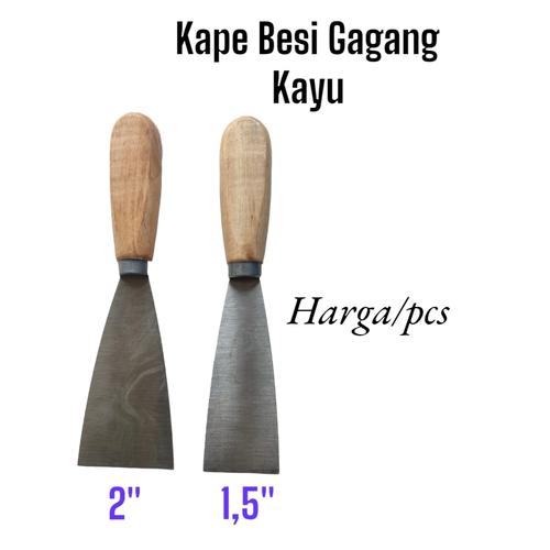 Jual Kape Besi Gagang Kayu Plat Scraper 1,5 Inch 2 Inch - Kayu-1,5 ...
