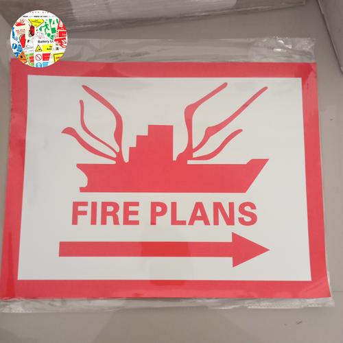 Jual 336094 FIRE SIGN (RED), FIRE PLANS (R) ARROW 300x400 MM - Kota ...