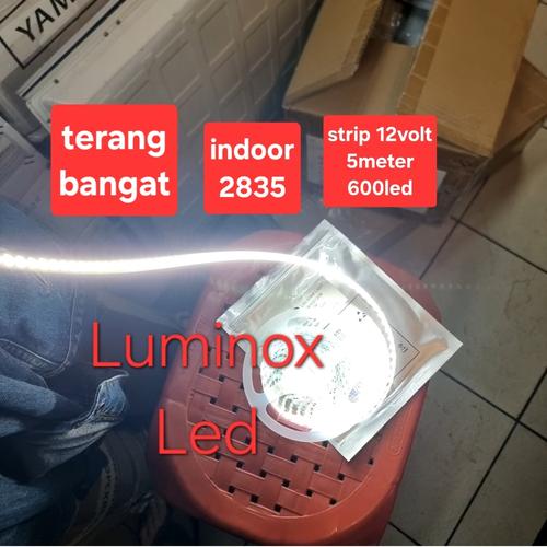 Jual led strip putih 5mtr 600led 12volt / strip ceiling plafon 5m ...