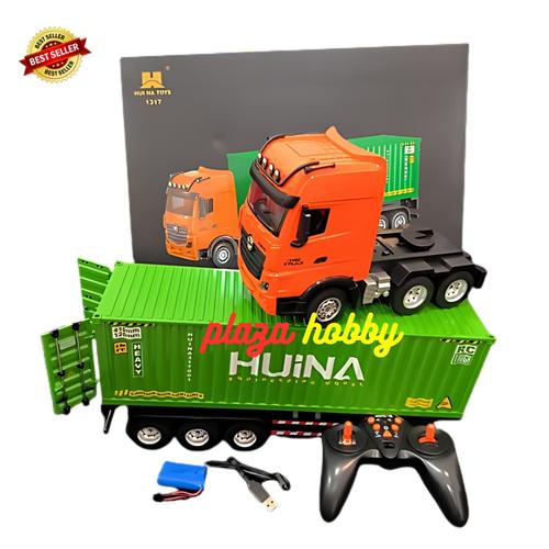 Jual HUINA 1317 rc container trailer 9CH 2.4ghz 1:18 mainan truk alat ...