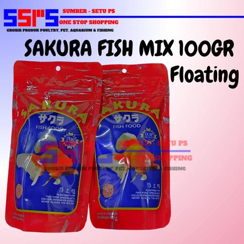 Jual SAKURA FISH MIX 1mm 100GR FLOATING ikan dan kura-kura - Kab ...