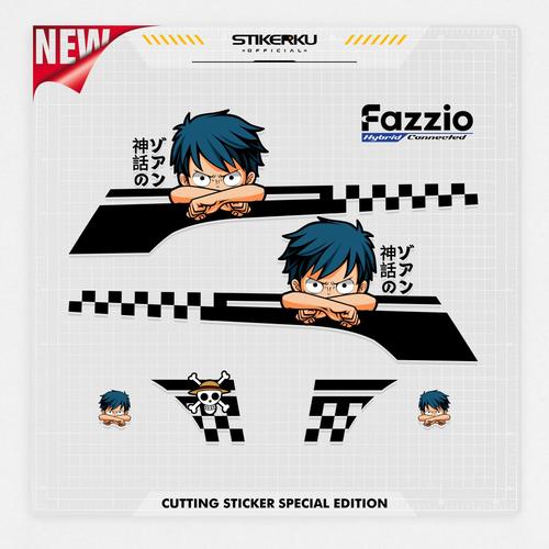Promo STICKER CUTTING FAZZIO 125 MOTIF MONKEY D LUFFY / ONEPIECE ...