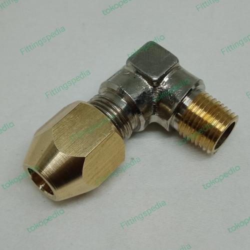 Jual Fitting Male Elbow Connector OD 6mm X 1/8" Bsp Brass Nickel - Jakarta Barat - Fittingspedia ...
