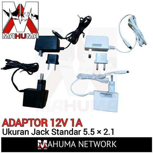 Jual Adaptor Adapter 12 volt 1 amper 12v 1a CCTV Modem Router - Putih ...